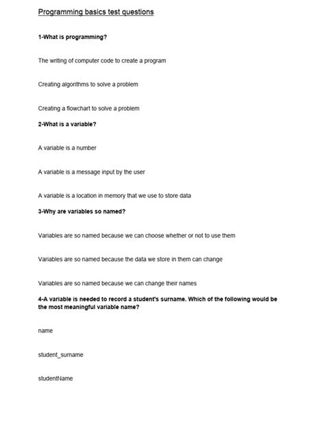 Variables Mini Test 2023 Pdf Variables Mini Test 2023 Pdf