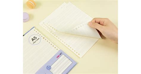 ბლოკნოტის სათადარიგო ფურცლები ხაზიანი Deli A5 60 ფურცელი · საკანცელარიო