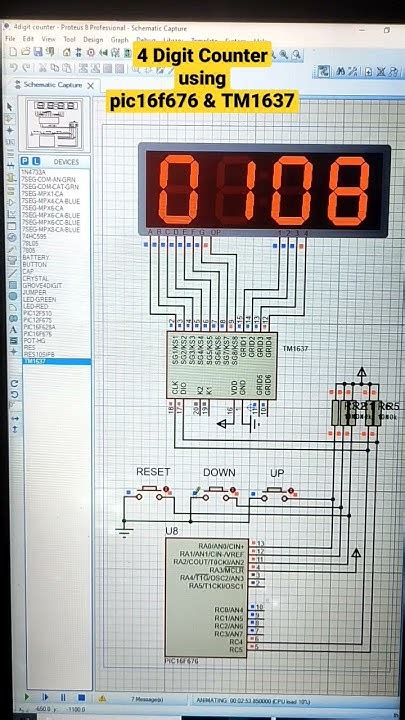 Digital Counter Using Pic16f676 And Tm1637 7segment Display Module