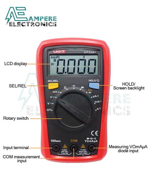 Ut33a Plus Digital Multimeter Palm Size Auto Range Uni T Flux Electronix