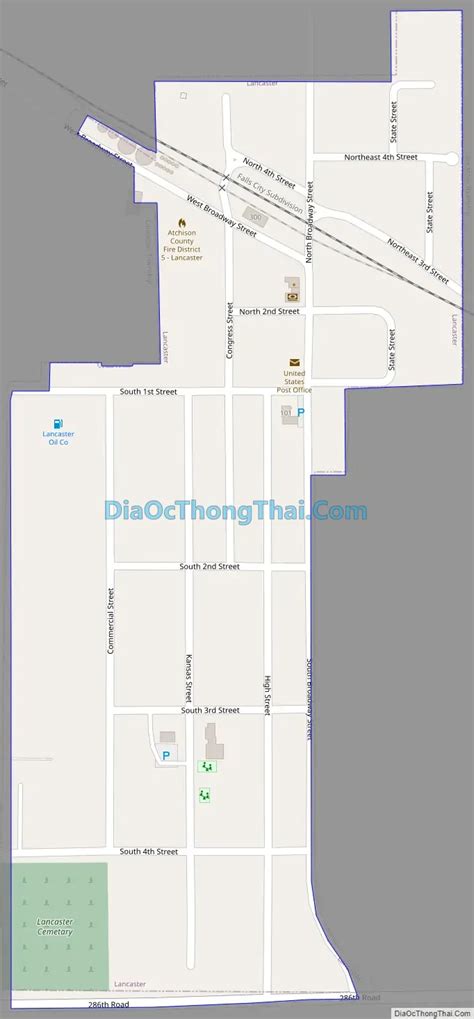 Map Of Lancaster City Kansas Thong Thai Real