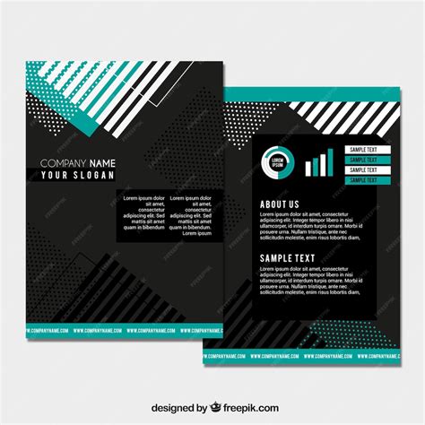 우아한 비즈니스 브로슈어 무료 벡터