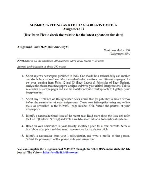 Ignou Mjm 022 Solved Assignment July 2023 English Medium Ignou Solved