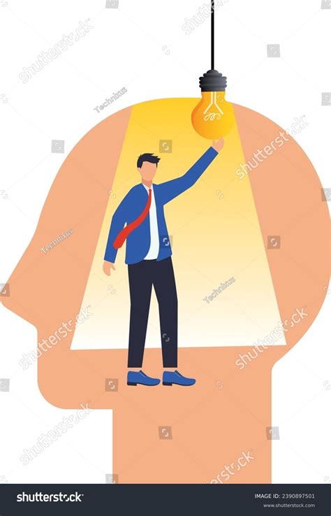 Intelligence Thinking Problem Solving Concept Woman Stock Vector