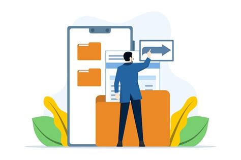 Premium Vector File Sending Concept Vector Illustration With