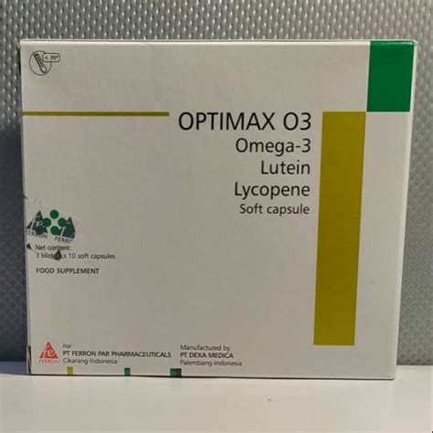 Jual Optimax O3 Isi 30 Kapsul Suplemen Kesehatan Mata Indonesia Shopee Indonesia
