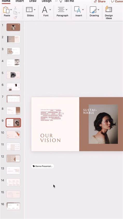 PowerPoint Design Aesthetic 레이아웃 템플릿 인쇄물