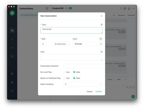 connecting to enapter gateway public mqtt with mqttx client enapter developer toolkit