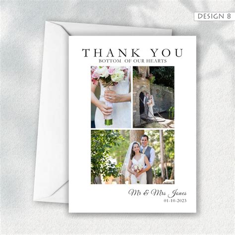 Wedding Thank You Cards With Picture Simple Wedding Thank You Cards