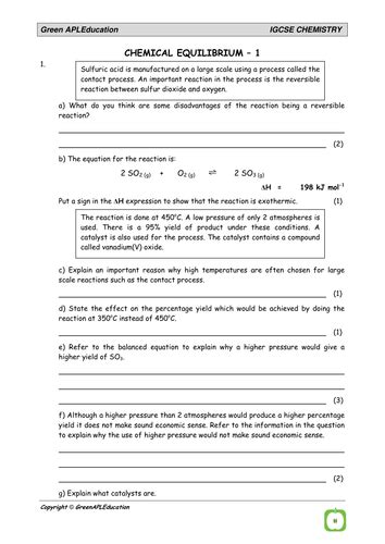 Igcse Chemistry Questions Package Teaching Resources