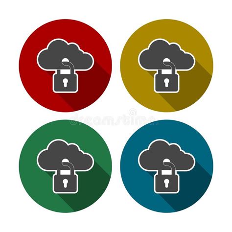 Cloud Identity Security Concept Cloud Security Design Vector