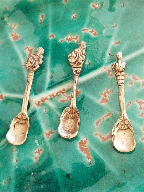 Vintage Italian Salt Spoons Etsy