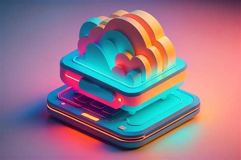 Premium Ai Image 3d Cloud Computing Creative Illustration Cloud Services Cloud Solutions Cyber