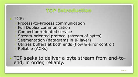 Transmission Control Protocol TCP PPTX