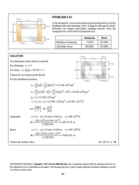 Engn2060 Assignment 10 Solution Pdf Bending Beam Structure