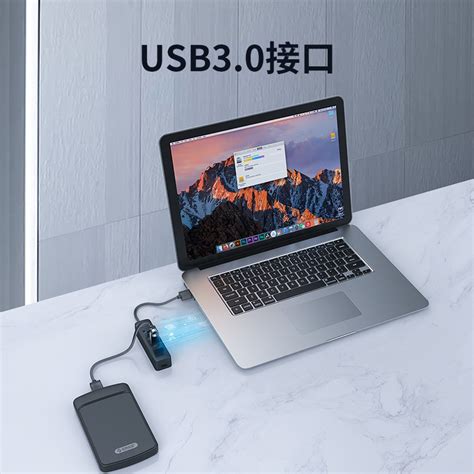 Orico奥睿科 Usb3 0分线器转换器接头hub一拖四扩展器电脑插口拓展坞手机转接口转接线多头笔记本条纹集线器 虎窝淘
