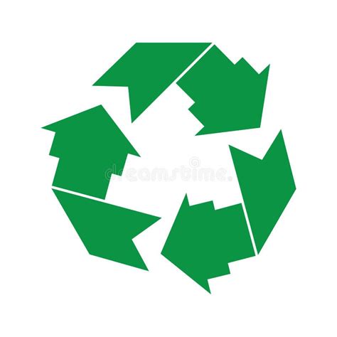 Green Arrow Recycle Logo Vector Icon Template Stock Vector