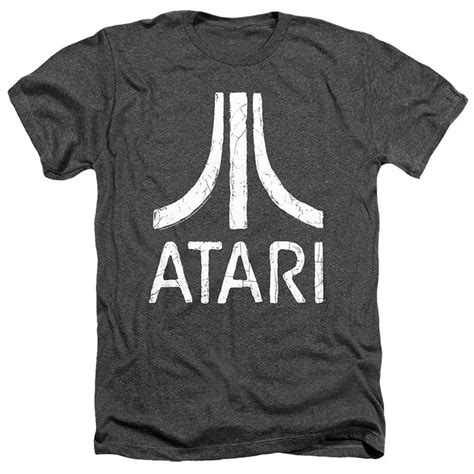 Atari Rough Logo Adult Heather T Shirt