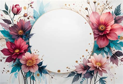 Безкоштовна картинка Креативний шаблон візитки дизайн з білим кружечком з квітковим бордюром