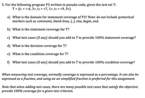 Solved 5 For The Following Program P3 Written In
