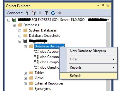 Crash SSMS Crashes When Attempting To Create A Database Diagram Database Administrators