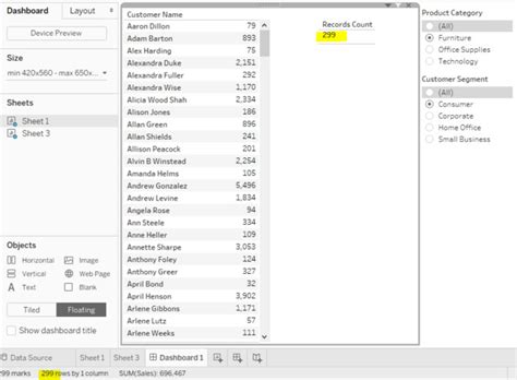 Row Count Or Records Count