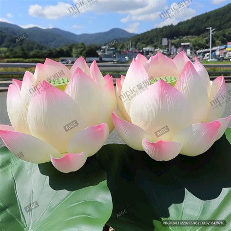 Ai创作图双生莲花 大空莲 妙莲 莲白莲花白 瑞莲 莲生贵子 新莲 双莲花 二朵莲花 双生荷花 圣莲 孩儿莲 名荷 净莲 莲里 昵图网