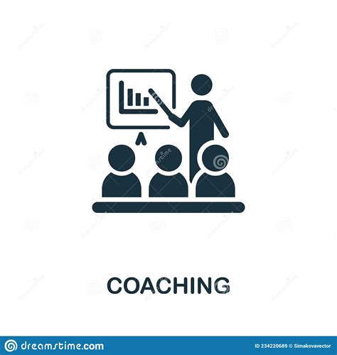 Coaching Icon Monochrome Simple Element From Core Value Collection Creative Coaching Icon For