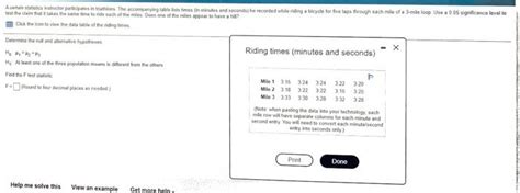Solved Find The F Test Statistic Find The P Value Using The Chegg Com