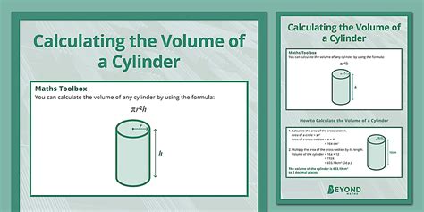 👉 Volume Of A Cylinder Poster Teacher Made Twinkl