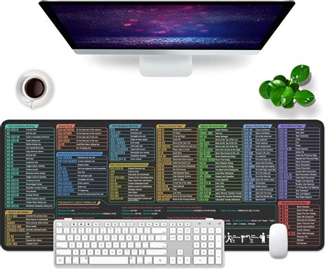 excel shortcut keys mouse pad black gaming mouse pad xl desk mat cheat