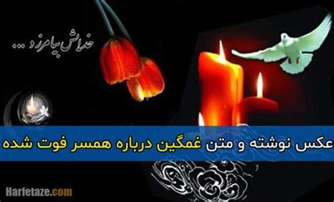 متن و جملات غمگین درباره همسر فوت شده عکس نوشته