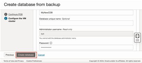 Restore A Backup To Create A Database Across Regions On Oracle Exadata Database Service On