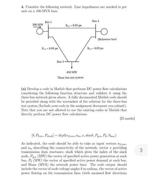 solved 4 consider the following network line impedances