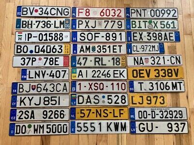 Foreign Car Plates
