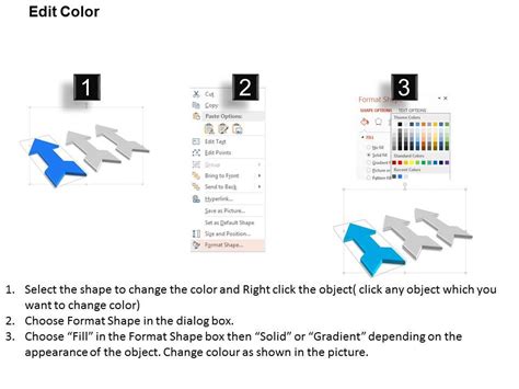 Three Arrows Text Boxes With Icons Powerpoint Template Slide PowerPoint Shapes PowerPoint