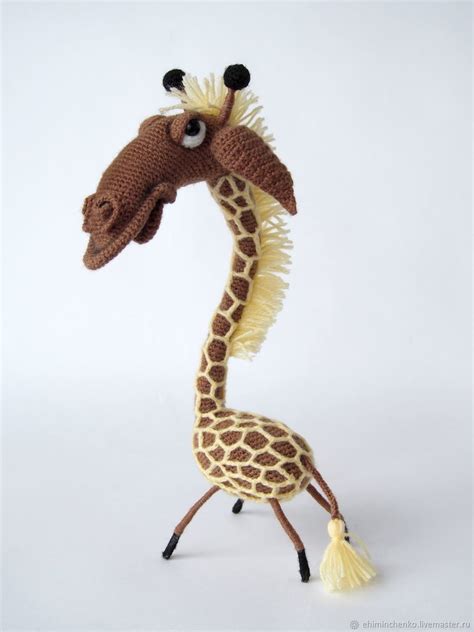 Вязаная интерьерная игрушка Жираф | Ручная работа