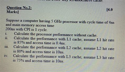 Solved Suppose A Computer Having GHz Processor With Cycle Chegg