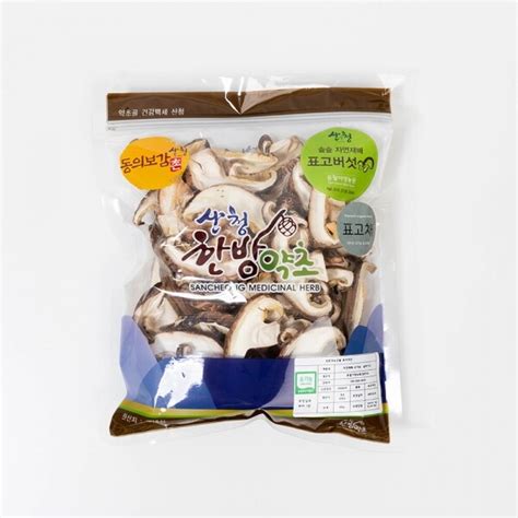 유기농자연재배 건표고버섯 슬라이스 100g 둔철야생농원 산엔청쇼핑몰