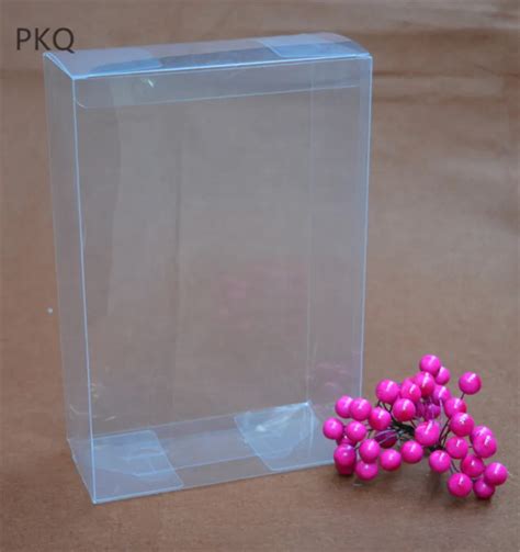 50 Pcs 5x10x20cm 완구인형 포장 상자 대형 투명 선물 상자 Pvc 투명 상자 크리스마스 파티 선물 상자선물가방