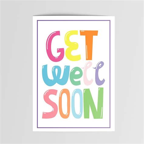 Customizable Get Well Soon Greeting Card