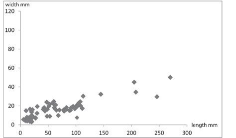 The Length And Width Values Indicate That The Majority Of The Download Scientific Diagram