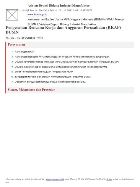 Unduh Standar Pelayanan Pengesahan Rencana Kerja Dan Anggaran Perusahaan Rkap Bumn Pdf Pdf