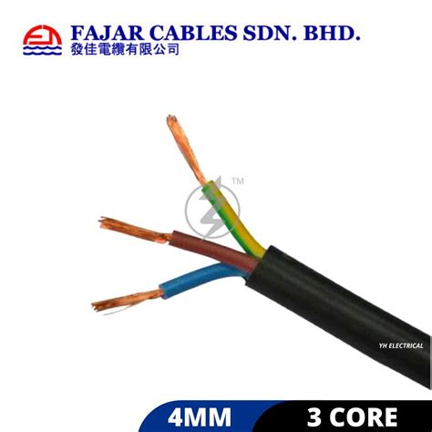Fajar 1 5mm 2 5mm 4mm Trs Rubber Flexible Cord Cable 3core 4core 5core