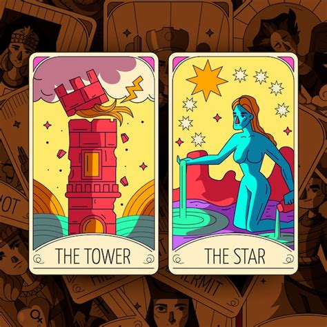 Free Vector Hand Drawn Tarot Cards Illustration