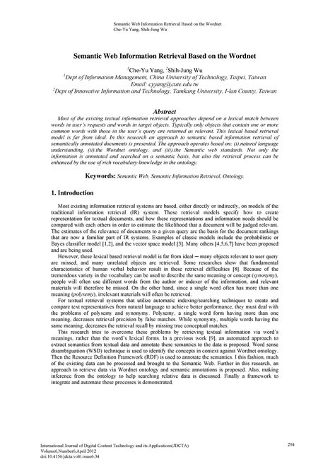 Jdcta Vol6 No6 Part34 Semantic Web Information Retrieval Based On The