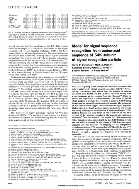 Pdf Model For Signal Sequence Recognition From Amino Acid Sequence Of