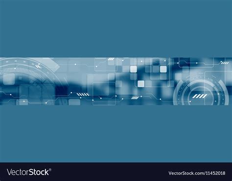 Abstract Technology Concept Industrial Web Header Vector Image