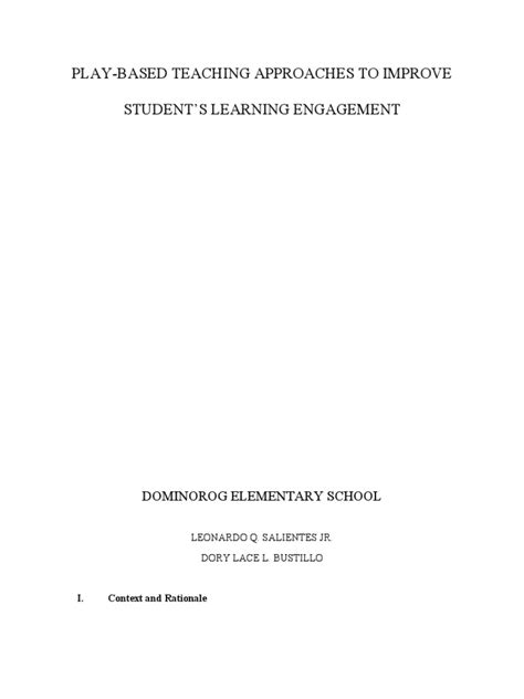 Improving Low Retention Skills Through Play Based Teaching Approach