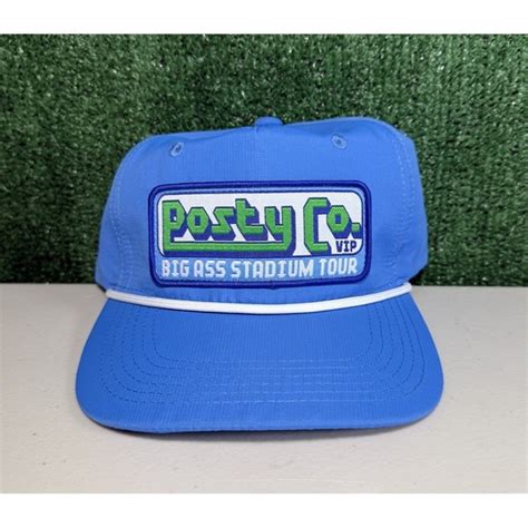 Accessories Post Malone Posty Co Trucker Hat Blue Concert 225 Stadium